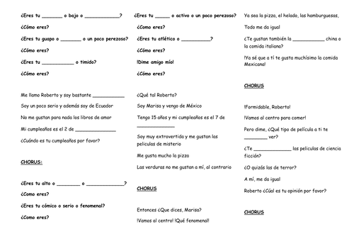 como eres / como es tu mejor amigo | Teaching Resources