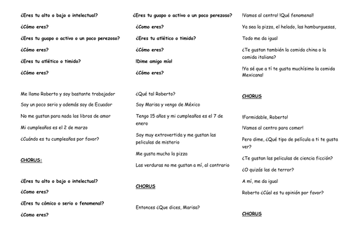 como eres / como es tu mejor amigo | Teaching Resources