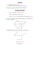 Kruskal's Algorithm Worked Example | Teaching Resources