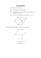 Prim S Algorithm Worked Example Teaching Resources
