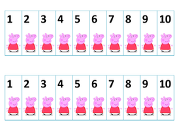 Peppa Pig Number Track 1-10 by claireh1039 - Teaching Resources - Tes