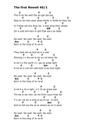 Chords.Lyrics.' The first Nowell ' by pwilloughby3 | Teaching Resources
