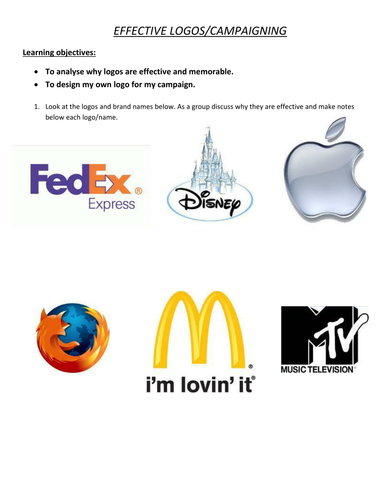 Looking at effective logos - prep for campaigning | Teaching Resources