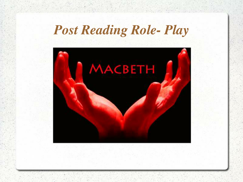 Macbeth: Speaking & Listening Role-Play Task | Teaching Resources