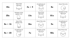 Loop Cards - circumference and area of circle | Teaching Resources