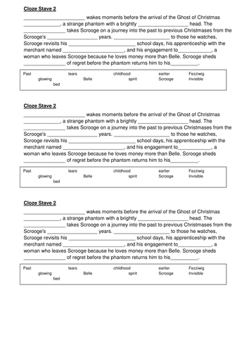 Stave 2/3 of A Christmas Carol by Charles Dickens | Teaching Resources
