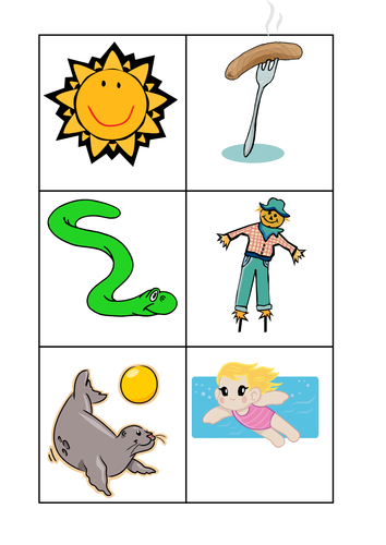 Initial sound pairs game - S A T | Teaching Resources