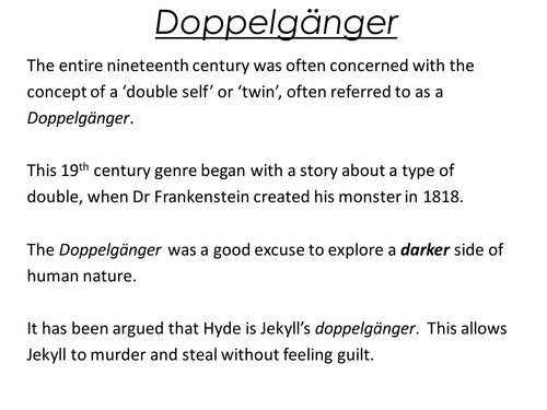 Chapter 5& 6 + doppelganger + Jekyll head | Teaching Resources