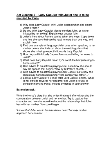 Romeo & Juliet: Modern Translation Activity Lesson | Teaching Resources