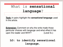 Newspapers: Sensational Language | Teaching Resources