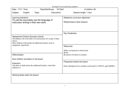 Instruction Writing by anniueckie - UK Teaching Resources - TES