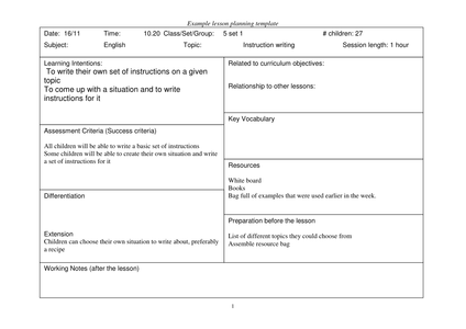 Instruction Writing by anniueckie - UK Teaching Resources - TES