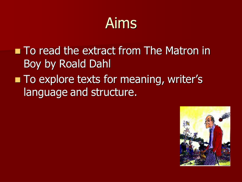 Reading Assessment on The Matron by Dahl | Teaching Resources