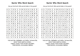 Dr Who wordsearch and storyboard + displays | Teaching Resources
