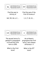 Treasure Hunt - arithmetic and geometric series | Teaching Resources