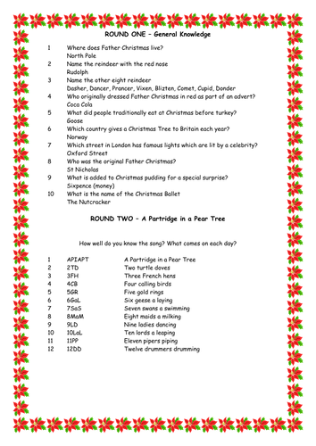 End of Term Christmas Quiz | Teaching Resources End of Term Christmas Quiz | Teaching Resources