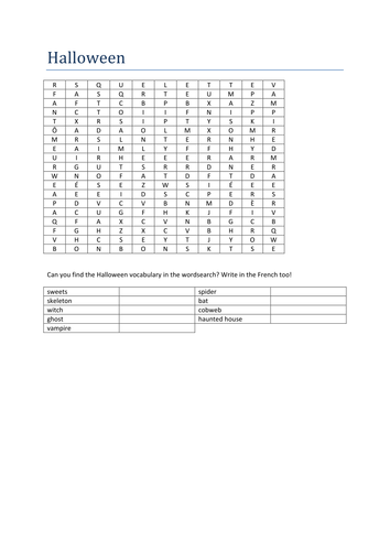 Halloween wordsearch | Teaching Resources