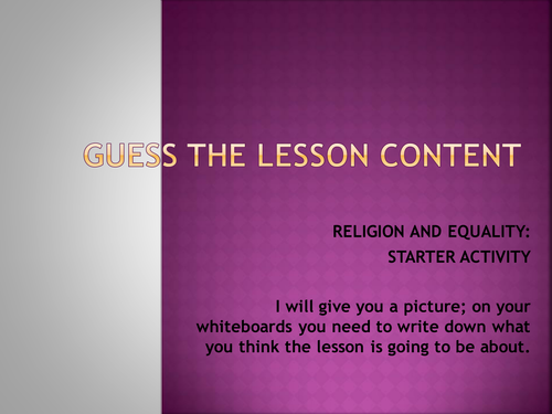 Guess the lesson: racism/discrimination (starter) | Teaching Resources