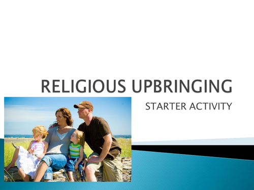 Christian religous upbringing: starter task | Teaching Resources