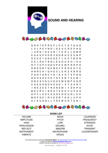Sound wordsearch | Teaching Resources
