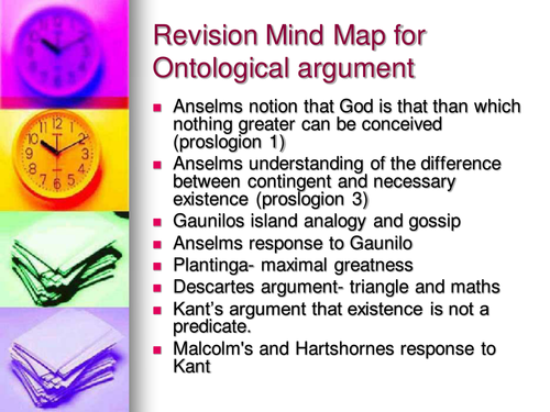 Revsion mind map for ontological argument | Teaching Resources