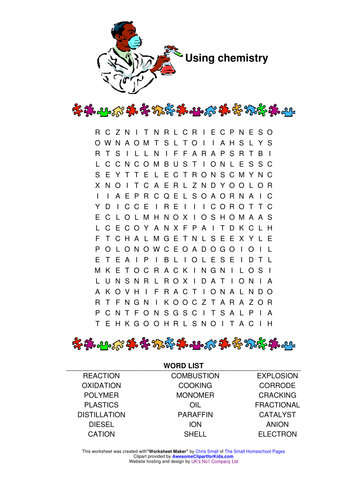 Using chemistry wordsearch | Teaching Resources