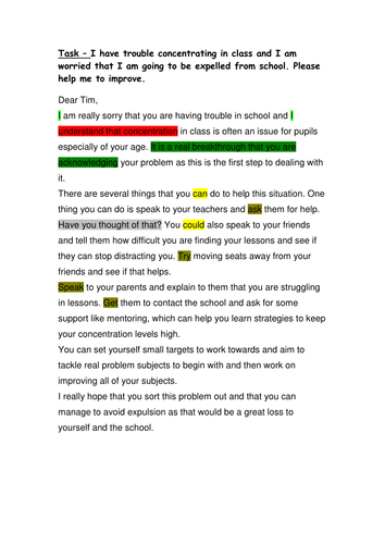 Writing to advise | Teaching Resources