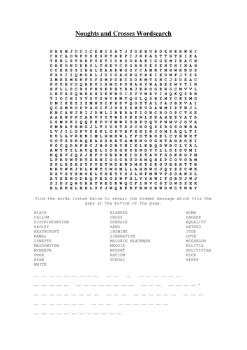 Noughts and Crosses wordsearch | Teaching Resources