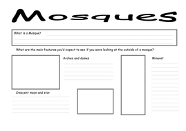 Mosque worksheet | Teaching Resources