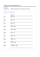 Multiplying out Brackets | Teaching Resources