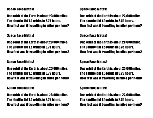 The Space Race (week 4) | Teaching Resources