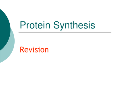 Protein synthesis by dgreenwood64 - UK Teaching Resources - TES