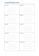 Maths worksheet: Gelosia & Chunking | Teaching Resources