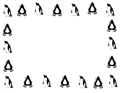 Writing paper with a penguin border by claireh1039 - Teaching Resources ...