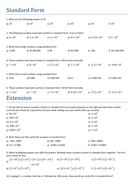 Maths Worksheet: Standard Form at Foundation by Tristanjones | Teaching ...