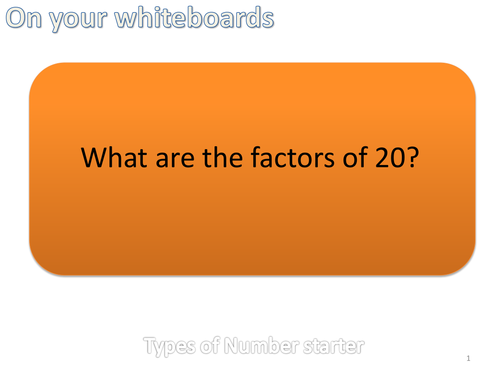Maths Worksheet Types Of Numbers Teaching Resources