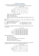 Sample Space diagram questions | Teaching Resources