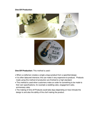 Food Technology - One-off Production by NGfLCymru - Teaching Resources ...