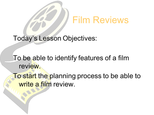 Full Lesson Powerpoint on writing a film review | Teaching Resources