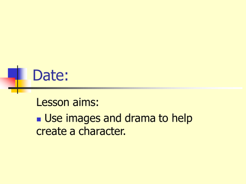 PP that structures Creating a character | Teaching Resources