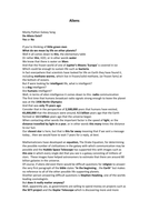 Do Aliens Exist | Teaching Resources