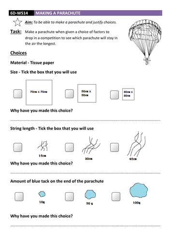 parachute experiment report year 7