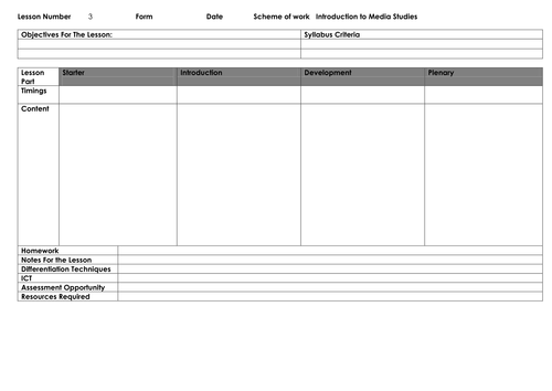Introduction to Media Studies Lesson 3 | Teaching Resources