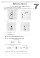 Year 7 Set 1 Summer exam paper 1 | Teaching Resources