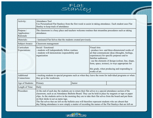 Flat Stanley in the curriculum | Teaching Resources