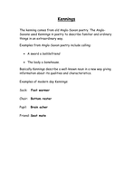 Kennings- poetry worksheet | Teaching Resources
