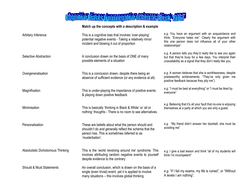 Cognitive Biases Activity | Teaching Resources