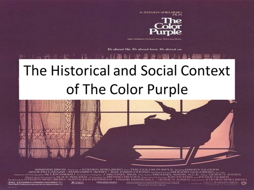 Historical context in The Color Purple | Teaching Resources