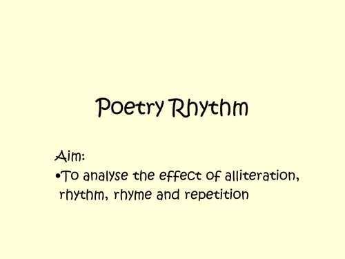 Sound and beat- poetry | Teaching Resources