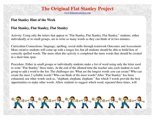 Flat Stanley, Flat Stanley, Flat Stanley | Teaching Resources